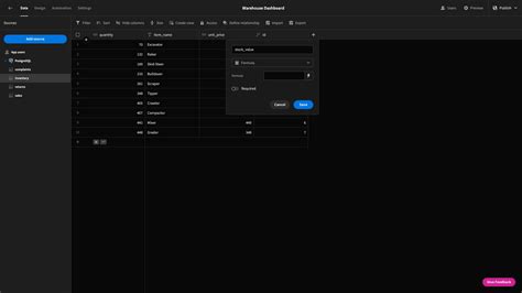 How To Build A Warehouse Dashboard
