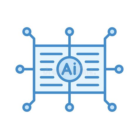 Ai In Education Data Processing Icon Stock Vector Illustration Of