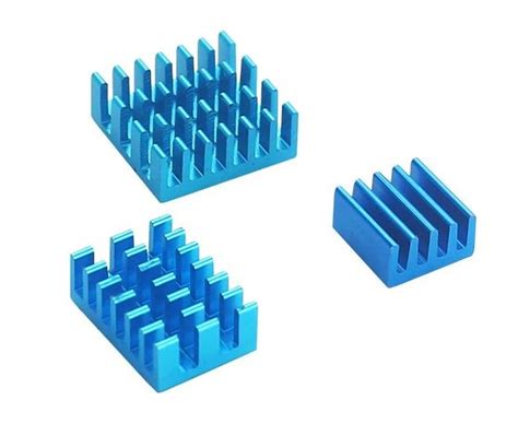 Heatsink Kit Alu Voor Raspberry Pi Blauw Domoticx