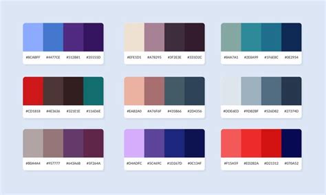 Pantone 컬러 팔레트 카탈로그 플 컬러 스와치 추상적인 컬러 패 배너 세트 프리미엄 벡터