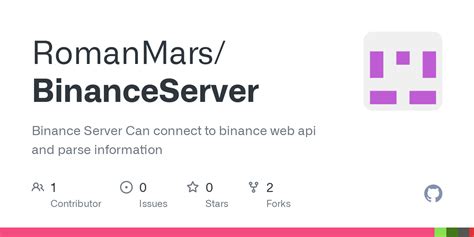 Github Romanmars Binanceserver Binance Server Can Connect To Binance Web Api And Parse