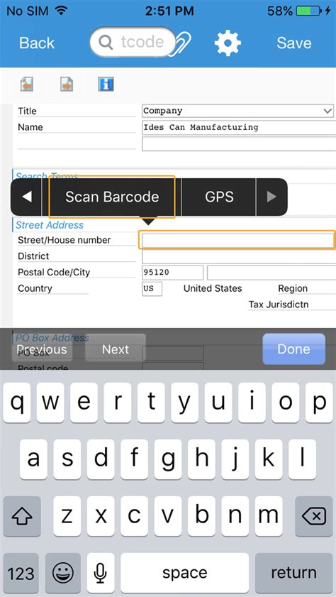 To Retrieve The Vendor Address Let Us Scan A 2D Barcode As Following