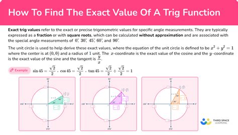 How To Find The Exact Value Of A Trig Function Steps More