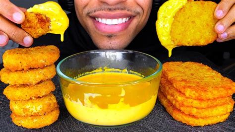 Asmr Crispy Hash Browns Chicken Nuggets Cheesy Eating Show Jerry