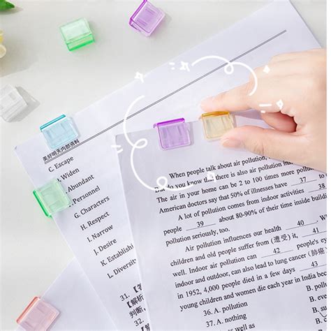 Office File Index Binder Random Clear Test Paper Holder Candy Coloured File Organiser Plastic