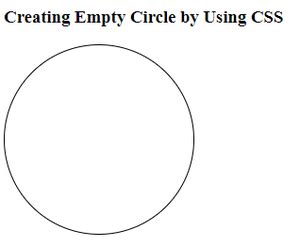 How To Create Empty Circle With CSS GeeksforGeeks