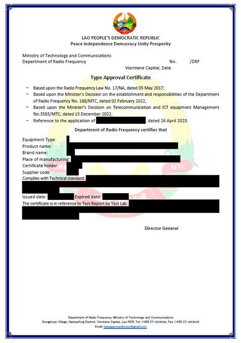 Building Approval Certificate