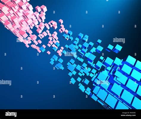 Cube Intelligent Technology Network Program And Data Stock Photo Alamy