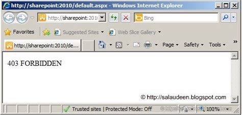 403 Forbidden Error In Sharepoint Since Sql Server Is In Stopped