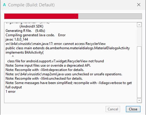 Material Dialog Error With AndroidX SDK B X Programming Forum