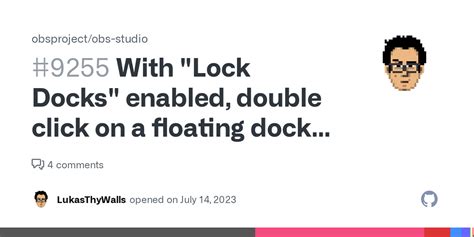 With Lock Docks Enabled Double Click On A Floating Dock Titlebar