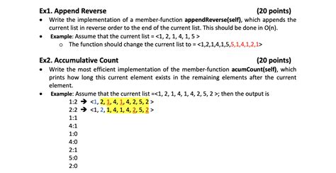 Solved Ex1 Append Reverse 20 Points Write The