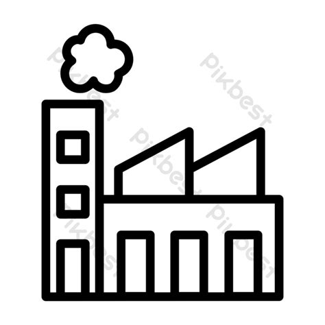 공장 아이콘 라인 벡터 일러스트 Png Ai 무료 다운로드 Pikbest
