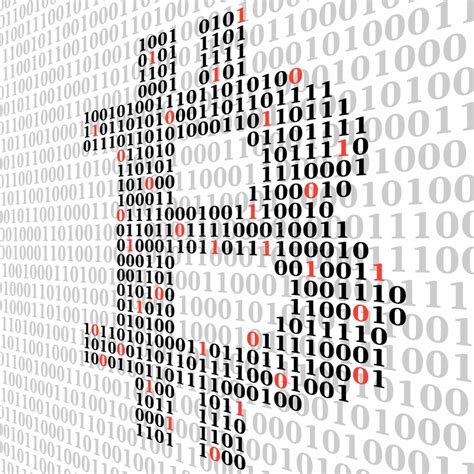 abstract sign bitcoin of binary code stock vector illustration of