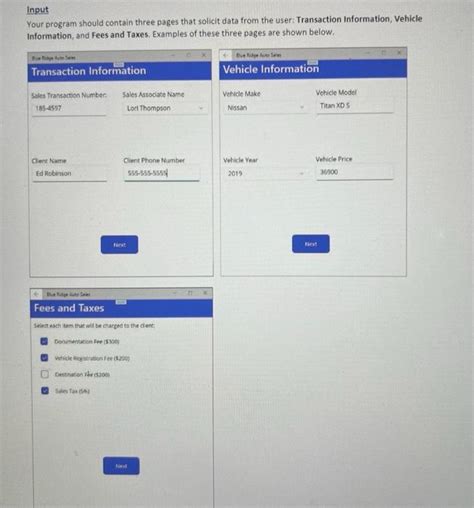 Solved Input Your Program Should Contain Three Pages That