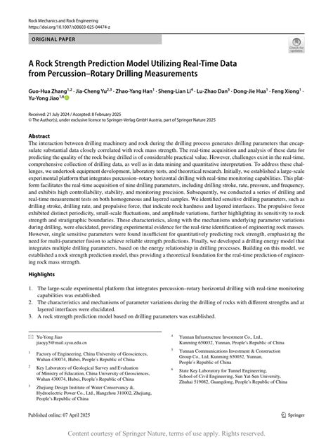 A Rock Strength Prediction Model Utilizing Real Time Data From Percussionrotary Drilling