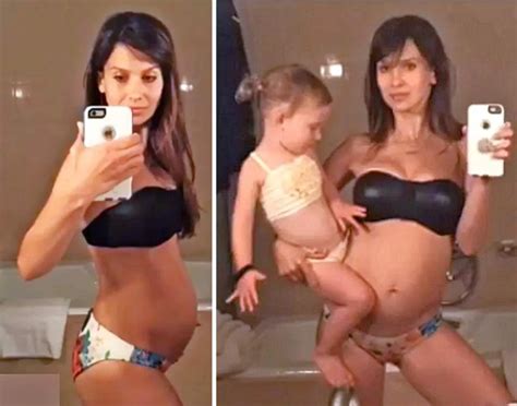 Hilaria Baldwin Thomas Nude Pantyless Selfie — Pregnant Pics With