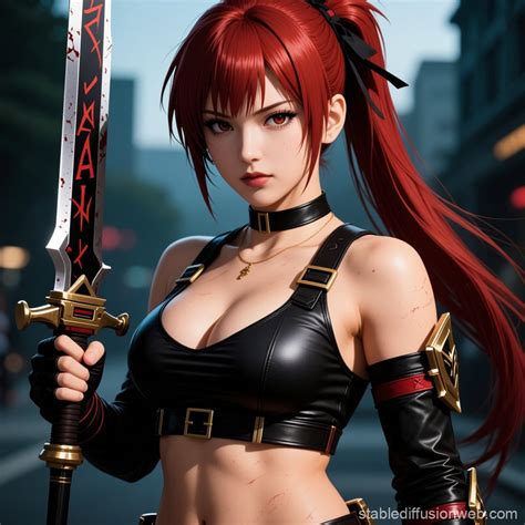 Kasumi Dead Or Alive And Ayane Dead Or Alive Wearing Black Catsuit