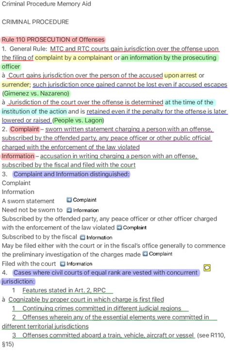 Pdf Criminal Procedure Memory Aid Criminal Procedure