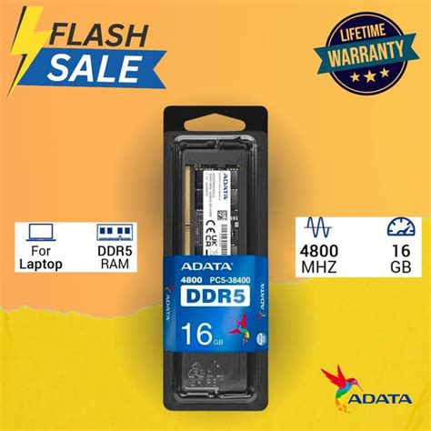 Adata Ddr5 16gb 4800mhz Sodimm Ddr5 4800 16gb Ram For Laptop Shopee