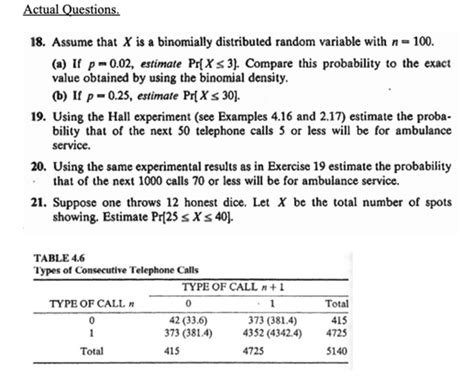 Get Answer Textbook Exercises 7 Problem 18 Use Poisson For A And Normal Transtutors
