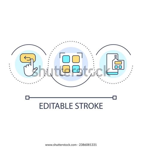Undo Button Loop Concept Icon User Stock Vector Royalty Free