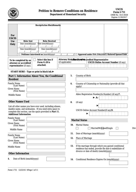 Top Form I 751 Templates Free To Download In Pdf Format