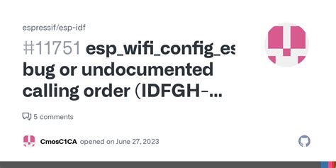 esp wifi config espnow rate bug or undocumented calling order idfgh 10505 · issue 11751