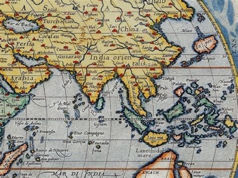 Vintage Ortelius World Map 1570