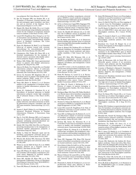Acs0514 Hereditary Colorectal Cancer And Polyposis Syndromes 2005 Pdf
