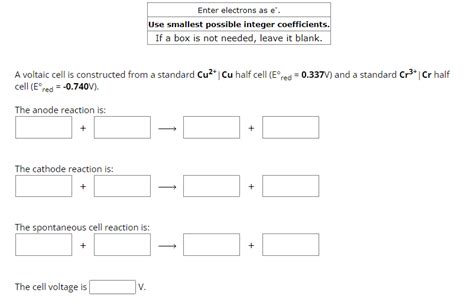 solved enter electrons as e e smallest possible integer
