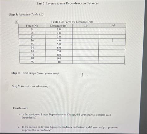 Solved Part 2 Inverse Square Dependency On Distances Step