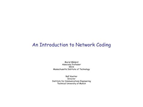 Ppt An Introduction To Network Coding Powerpoint Presentation Free Download Id309208