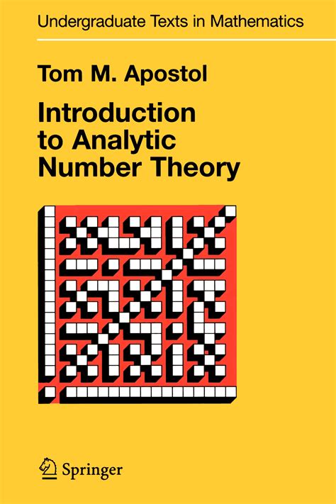 introduction to analytic number theory apostol t m