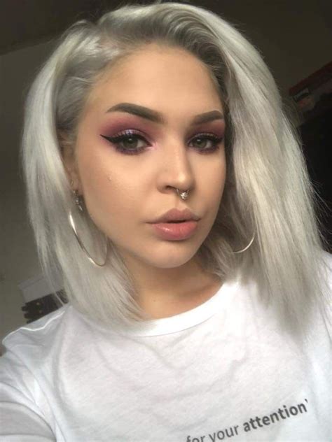 Grey Hair Dark Eyebrows Eye Makeup For Silver Hair