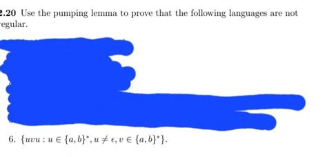 [solved] 20 use the pumping lemma to prove that t