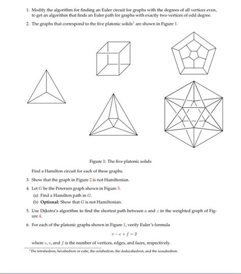 Solved 1 Modify The Algorithm For Finding An Euler Circuit