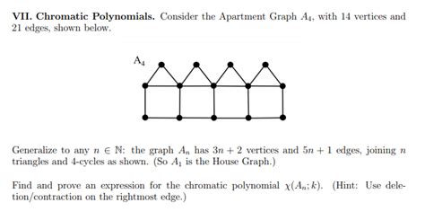 Solved VII Chromatic Polynomials Consider The Apartment Chegg Com