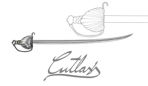 Cutlass Sword Drawing