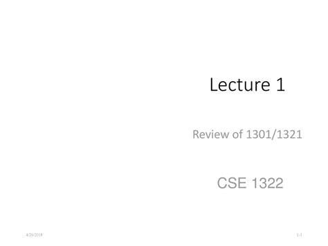 lecture 1 review of 1301 1321 cse 26 ppt download