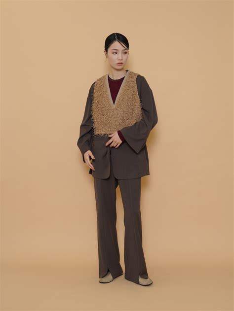 Stretch Woolly Tailored Jk Cyan Tokyo