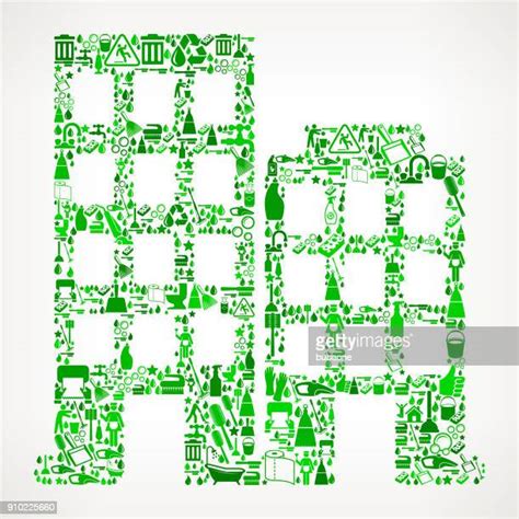 Two Building Cleaning Background Pattern High Res Vector Graphic