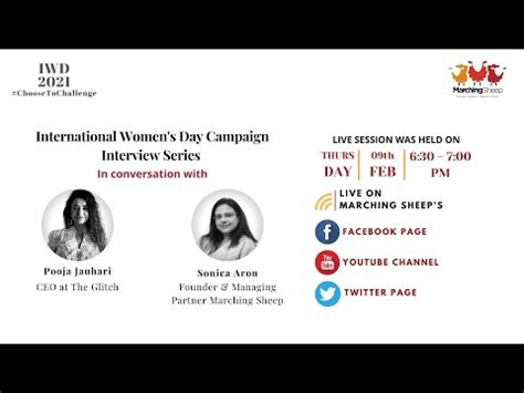 Our Third Interview Under The Internationalwomensday Choosetochallenge Campaign Marching