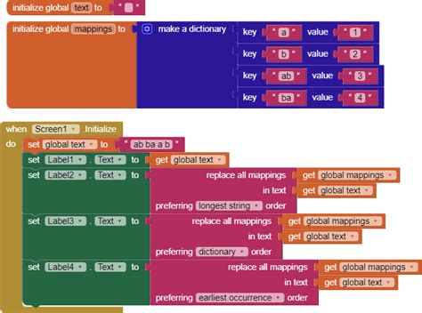 implement a replace all in text using mapping block · issue 2029 · mit cml appinventor sources