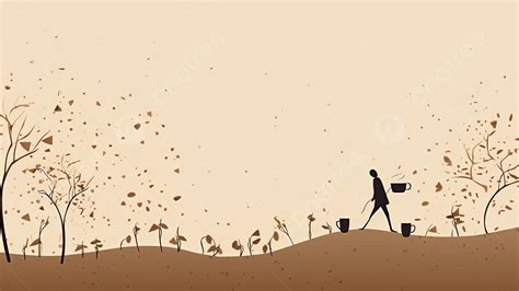 Simple Illustration Of Coffee Background Coffee Simple Poster Background Border Background