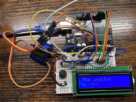 Servo Motor And Lcd Project Output Based On Photoresistor 3 Steps Instructables