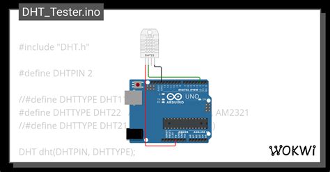 DHT Tester Ino Wokwi ESP32 STM32 Arduino Simulator