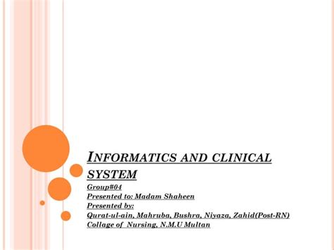 Informatics And Clinical System Pdf