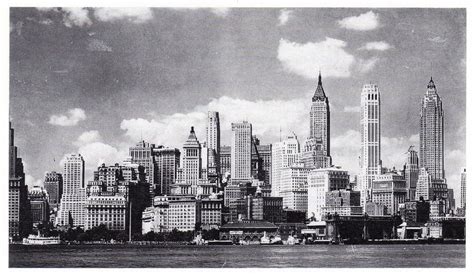 Lower Manhattan Skyline As It Looked In The 1940s