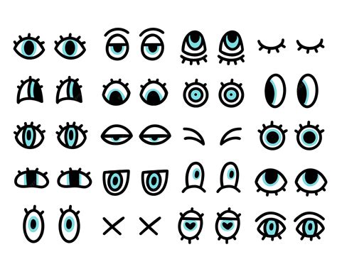 Premium Vector Eyes Doodle Set Collection Of Hand Drawn Funny Eyes